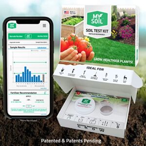 MySoil - Soil Test Kit | Grow The Best Lawn & Garden | Complete & Accurate Nutrient and pH Analysis with Recommendations Tailored to Your Soil and Plant Needs