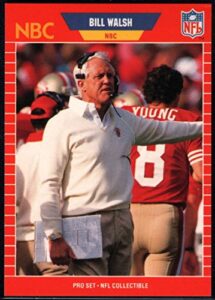 football nfl 1989 pro set announcers #30 bill walsh 49ers