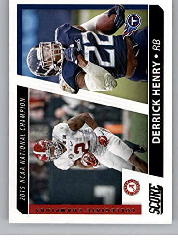 2021 Score Collegiate Champions #4 Derrick Henry Alabama Crimson Tide/Tennessee Titans NFL Football Trading Card