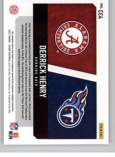 2021 Score Collegiate Champions #4 Derrick Henry Alabama Crimson Tide/Tennessee Titans NFL Football Trading Card