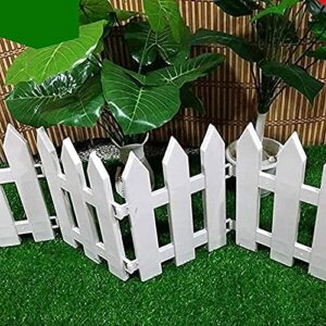 White Christmas Tree Fence 4 pcs 9.8x11.8 Inch Christmas Tree Gate for Dogs Cats Wedding Party Decoration Indoor Garden Border Grass Lawn Edge Fence(39.4 inch Total)