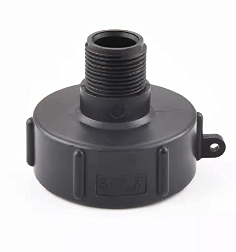 Wantmatch 275 330 IBC Tote Adapter, Food Grade IBC Drain Adapter,Water Hose Male Adapter for Garden Hose,2" Fine Thread X 3/4" Male G Hose