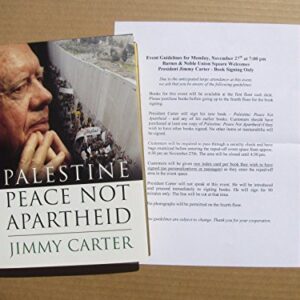 President Jimmy Carter signed Book Palestine Peace Not Apartheid 1st Prt PSA/DNA