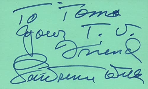 Lawrence Welk Singer Bandleader 1976 Music Autographed Signed Index Card JSA COA