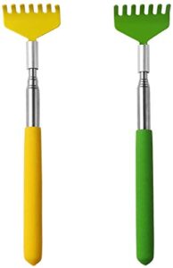 mini zen sand rakes tool decoration garden sand rake feng shui decoration for home office 2 pieces(yellow + green)