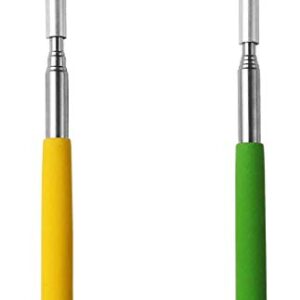 Mini Zen Sand rakes Tool Decoration Garden Sand rake feng Shui Decoration for Home Office 2 Pieces(Yellow + Green)