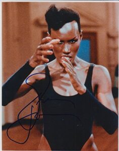 grace jones (james bond – a view to a kill) signed 8×10 photo