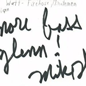 Mike Watt Bassist Firehouse Minutemen Rock Band Music Signed Index Card JSA COA