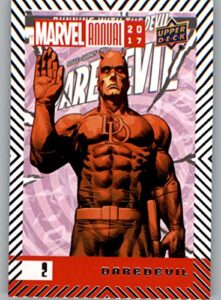 2018 upper deck marvel annual #2 daredevil marvel daredevil superhero trading card in raw (nm near mint or better) condition