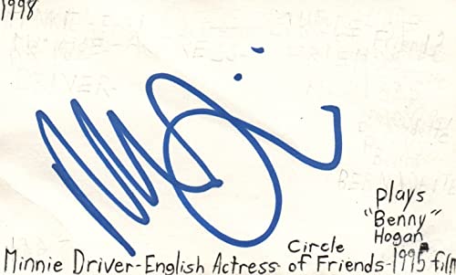 Minnie Driver English Actress Movie Autographed Signed Index Card JSA COA