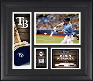 kevin kiermaier tampa bay rays framed 15″ x 17″ player collage with a piece of game-used ball – mlb player plaques and collages