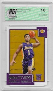 d’angelo russell 2015 panini nba hoops rookie card #265 pgi 10 warriors