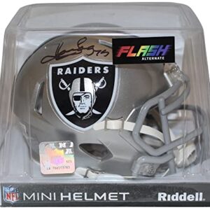 Howie Long Autographed/Signed Raiders Flash Mini Helmet Beckett