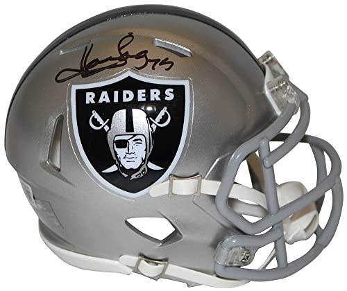 Howie Long Autographed/Signed Raiders Flash Mini Helmet Beckett