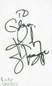 ricky skaggs singer musician country bluegrass music signed index card jsa coa