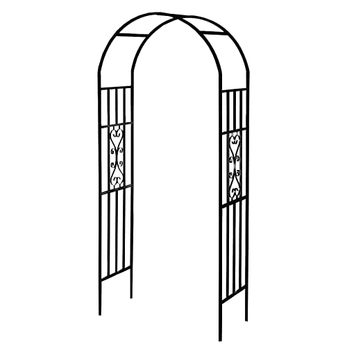 SCENDOR Garden Arches Arbors Curved Metal Durable Iron Plants Trellis Stand Use for Outdoor Garden Arbor Climbing Plants Wedding Arches Ceremony