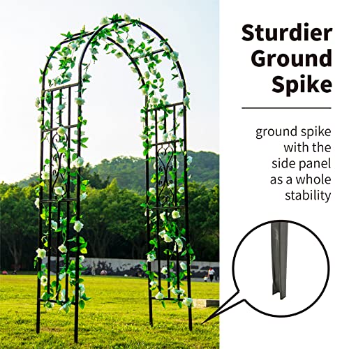 SCENDOR Garden Arches Arbors Curved Metal Durable Iron Plants Trellis Stand Use for Outdoor Garden Arbor Climbing Plants Wedding Arches Ceremony