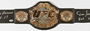 Royce Gracie Ken Shamrock Mark Coleman Chuck Liddell Signed UFC Toy Belt PSA/DNA - Autographed UFC Miscellaneous Products