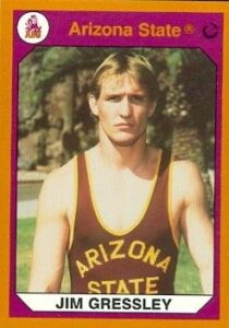 jim gressley wrestling card (arizona state) 1990 collegiate collection #124