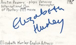 elizabeth hurley english actress movie tv autographed signed index card jsa coa