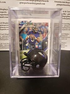 lamar jackson baltimore ravens mini helmet card display collectible panini auto shadowbox autograph