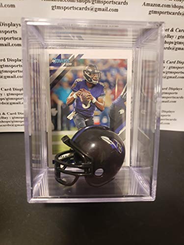 Lamar Jackson Baltimore Ravens Mini Helmet Card Display Collectible Panini Auto Shadowbox Autograph