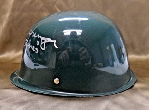 Tom Berenger Platoon Army Helmet Signed SSG Barnes JSA Sticker No Card