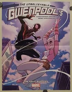 unbelievable gwenpool #5 reversible folded promo poster (10 x 13) – new!