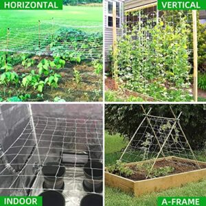 SKINNYBUNNY 5x60ft Trellis Netting, Durable Garden Grow Netting, Heavy-Duty Nylon String Net, Designed for Climbing Vining Plants, Fruits and Vegetables, Hydroponics, Fit in All-Weather, 1-Pack