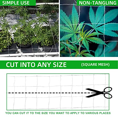 SKINNYBUNNY 5x60ft Trellis Netting, Durable Garden Grow Netting, Heavy-Duty Nylon String Net, Designed for Climbing Vining Plants, Fruits and Vegetables, Hydroponics, Fit in All-Weather, 1-Pack