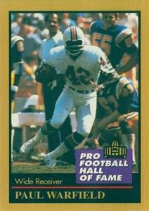 paul warfield football card (miami dolphins) 1991 enor #148 pro football hall of fame wide receiver