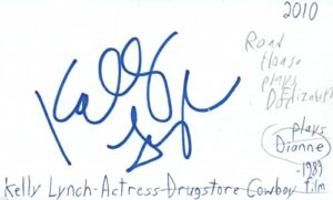 kelly lynch actress movie tv autographed signed index card with jsa coa