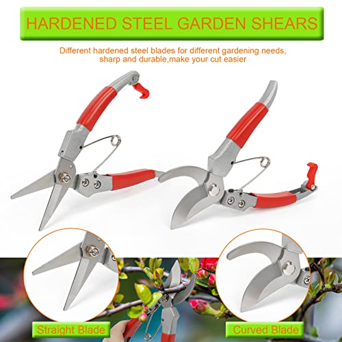 JOYFUL&HOPEFUL Pruning Shears Pack of 2, Garden Shears Pruners with Precision Blades for Gardening,Trimming Plant Tree Flower