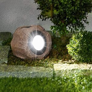 Solar Lights Outdoor Decorative(2pcs), Super Bright Solar Spot Garden Lights, Solar Rock Lights, IP65 Waterproof Solar Pathway Lights, Solar Lights for Garden Yard Walkway Pathway Patio - Cold Light