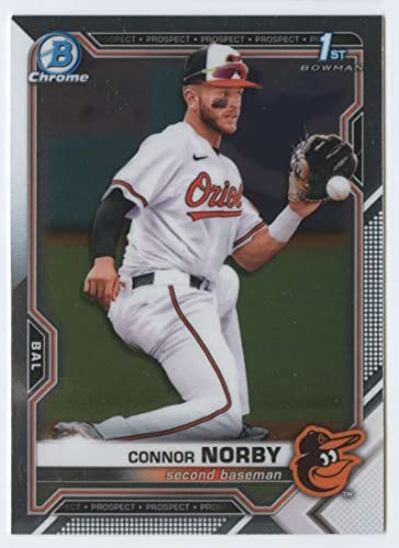 2021 Bowman Chrome Draft #BDC-50 Connor Norby RC Rookie Baltimore Orioles MLB Baseball Trading Card