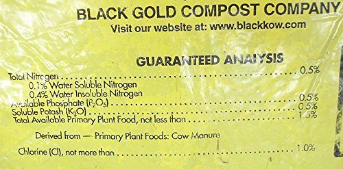 Black Kow Nitrogen Phosphate Composted Cow Manure Fertilizer for Soil, Flowers, Potted Plants, Raised Beds, and Compost Tea, 4 Pounds