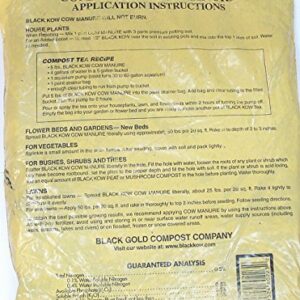 Black Kow Nitrogen Phosphate Composted Cow Manure Fertilizer for Soil, Flowers, Potted Plants, Raised Beds, and Compost Tea, 4 Pounds