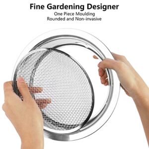 Rock Garden Sieve Soil Sifter - Stainless Stackable Gardening Sifting Screen Pan Soil Sand Sieve,Compost Sifter Contain 3 Sieve Mesh,Metal Dirt Strainer Dirt Trapping Beach Sand Gravel Sifter