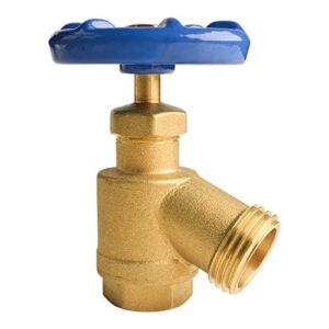 hydro master brass garden valve bent nose 1/2″ fnpt x 3/4″ mnh fit most garden hoses