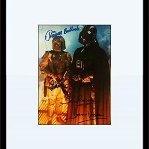 Framed EARL JONES JEREMY BULLOCH STAR WARS AUTOGRAPH 6X8 PHOTO with Certificate of Authenticity