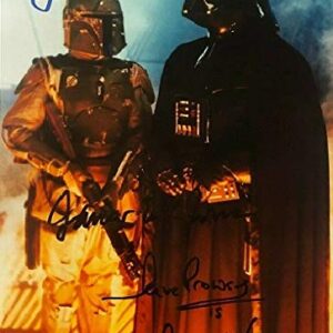 Framed EARL JONES JEREMY BULLOCH STAR WARS AUTOGRAPH 6X8 PHOTO with Certificate of Authenticity