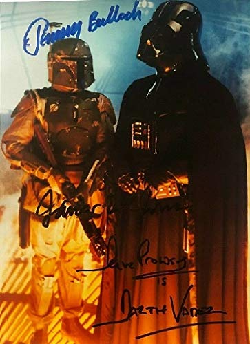 Framed EARL JONES JEREMY BULLOCH STAR WARS AUTOGRAPH 6X8 PHOTO with Certificate of Authenticity