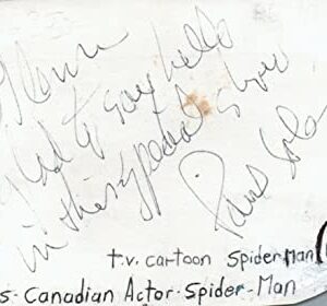 Paul Soles Canadian Actor Spiderman TV Autographed Signed Index Card JSA COA