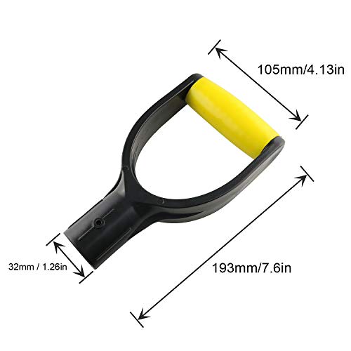 JCBIZ 32mm Inner Diameter Plastic Spade Handle Shovel D Grip Handle Good Hand Protect Garden Accessories for Snow Shovel Digging Raking Tools