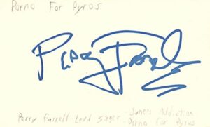 perry farrell singer porno for pyros music autographed signed index card jsa coa