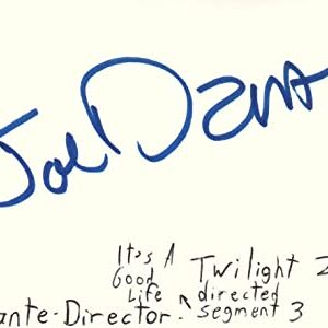 Joe Dante Director Producer Twilight Zone Autographed Signed Index Card JSA COA