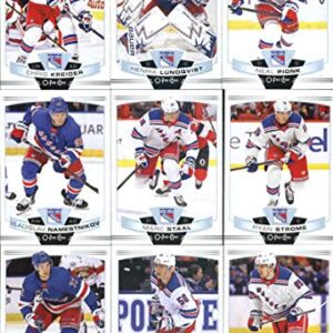 2019-20 O-Pee-Chee Hockey New York Rangers Team Set (Made by Upper Deck) of 15 Cards: Chris Kreider(#21), Henrik Lundqvist(#58), Neal Pionk(#67), Vladislav Namestnikov(#77), Marc Staal(#118), Ryan Strome(#140), Filip Chytil(#179), Lias Andersson(#197), Pa