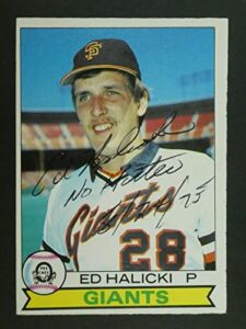 ed halicki signed baseball card with jsa coa