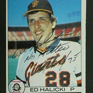 Ed Halicki Signed Baseball Card with JSA COA