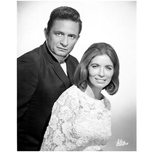 Johnny Cash 8x10 Photo Singer Black & White Ring of Fire with June Carter Cash